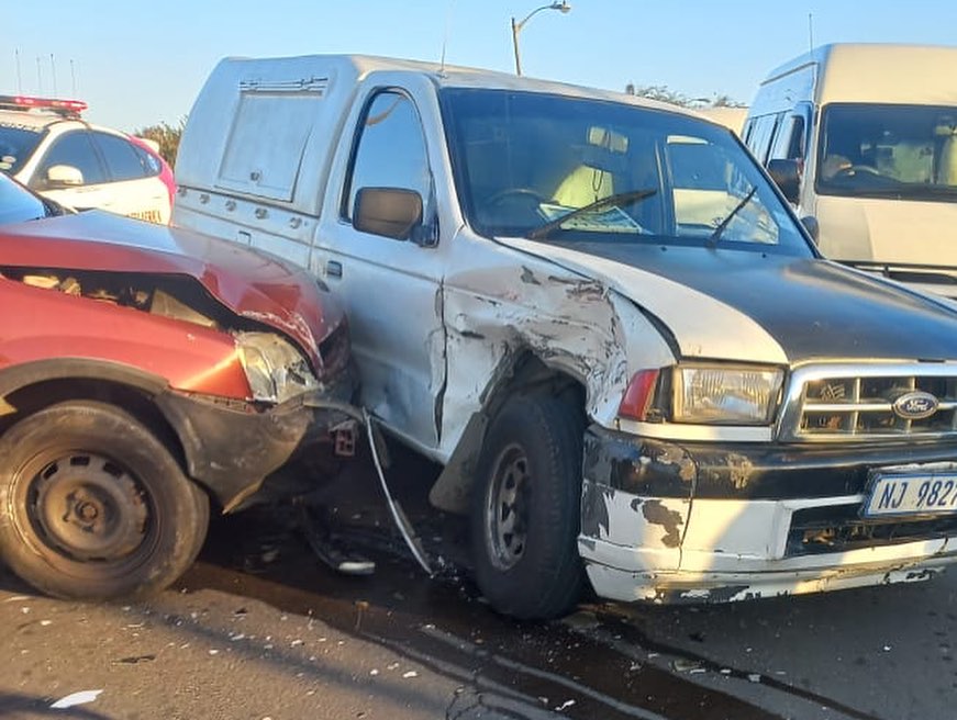 Side impact collision on main road