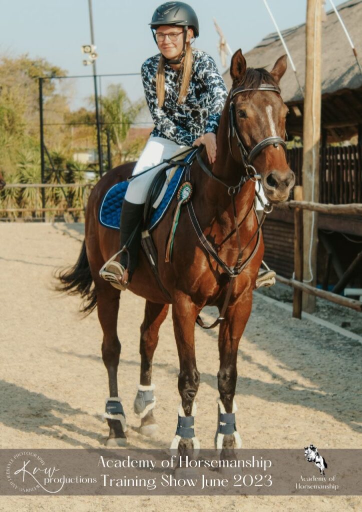 Ashandré Britz presteer met perdry